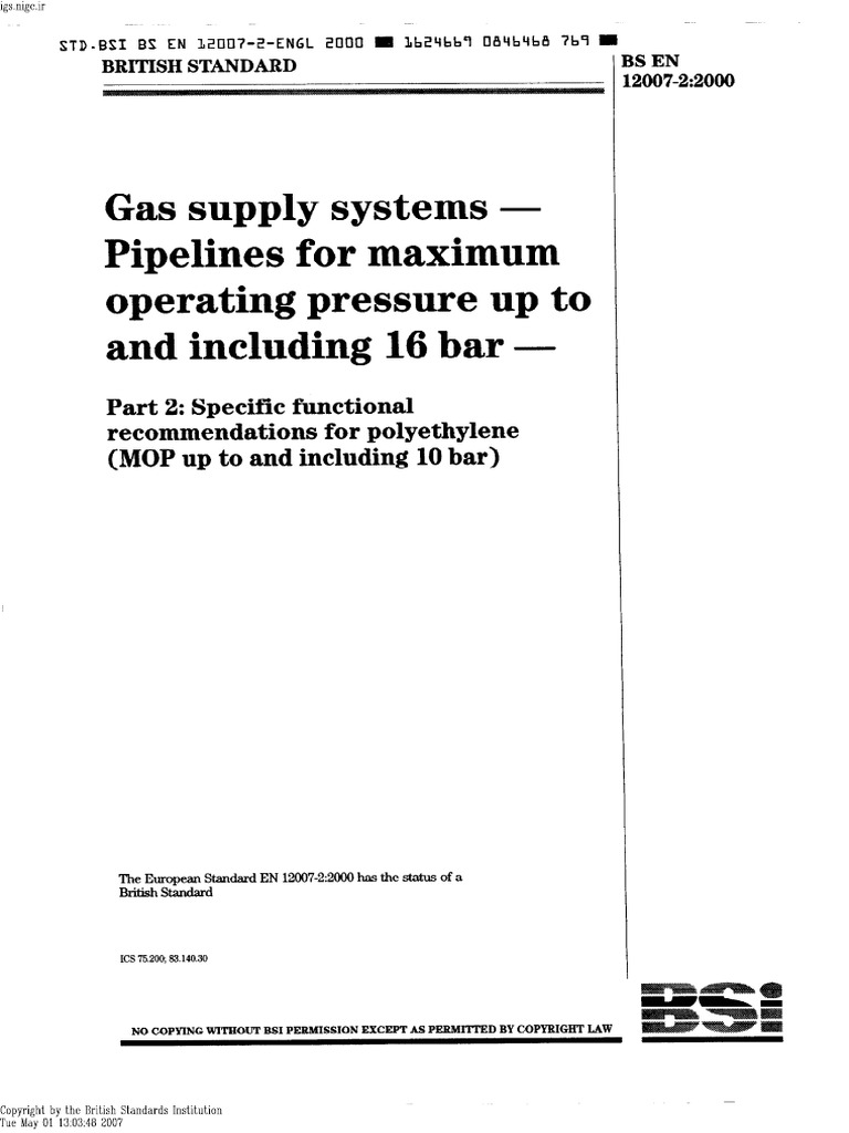 Standard - EN 12007-2 PDF | PDF