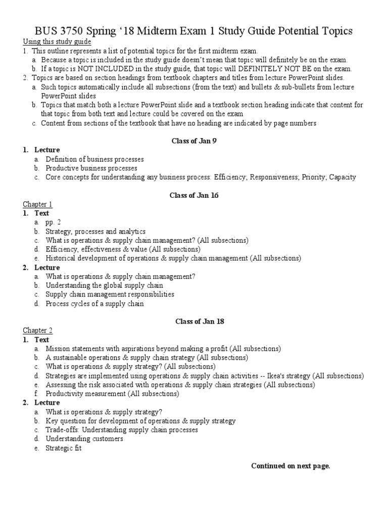Study Guide & Example Questions | PDF | Forecasting | Business
