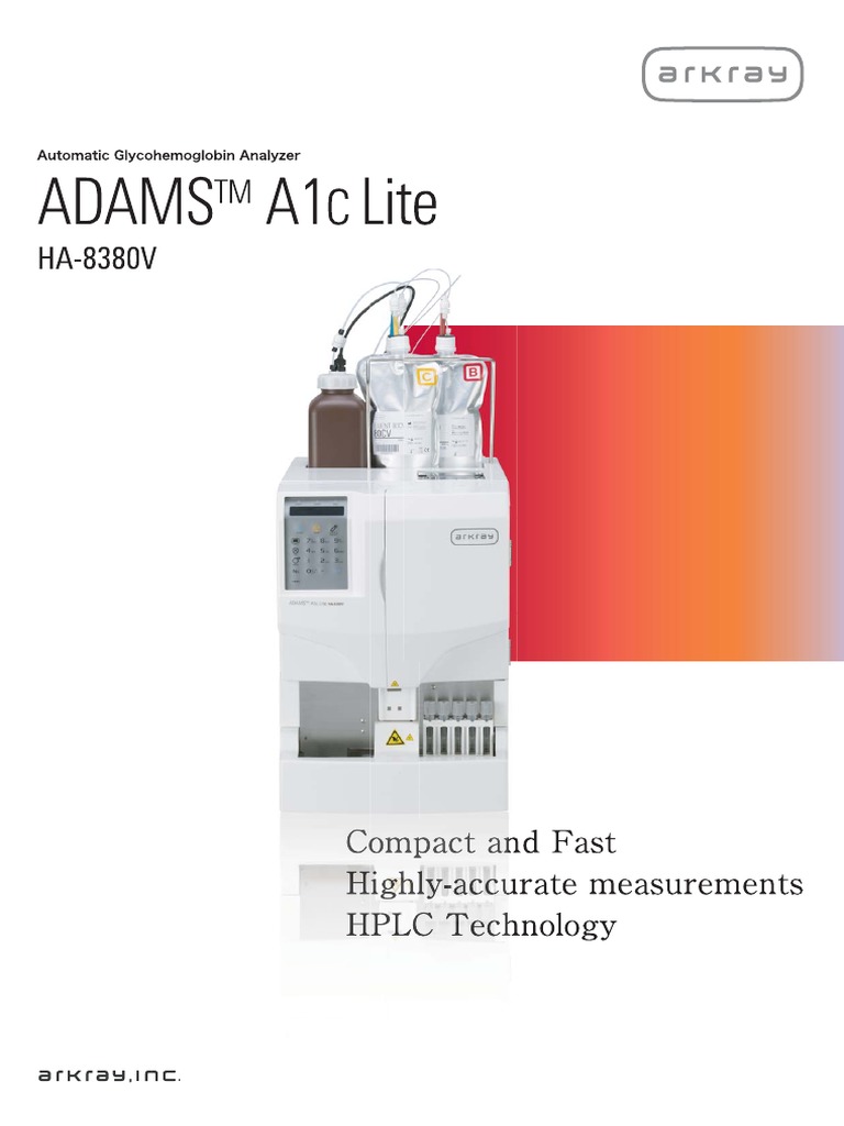 Arkray ADAMS Lite-HA-8380V Flyer en PDF | PDF