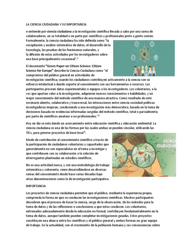 La Ciencia Ciudadana y Su Importancia | Ciencia | Ciencia y Tecnología La Ciencia Ciudadana y Su Importancia | Ciencia | Ciencia y Tecnología