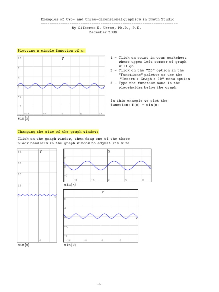 Smath Studio Graphing Techniques | PDF | Matrix (Mathematics ...