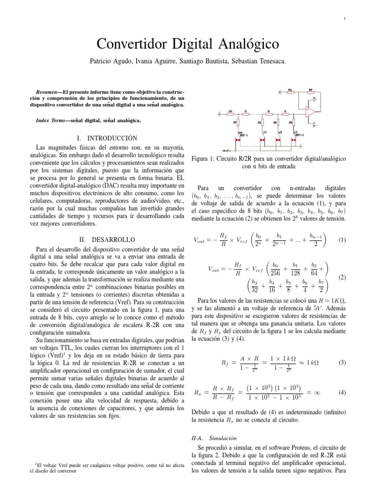 Conversor Digital Analógico | PDF | Convertidor digital a analógico | Señal analoga