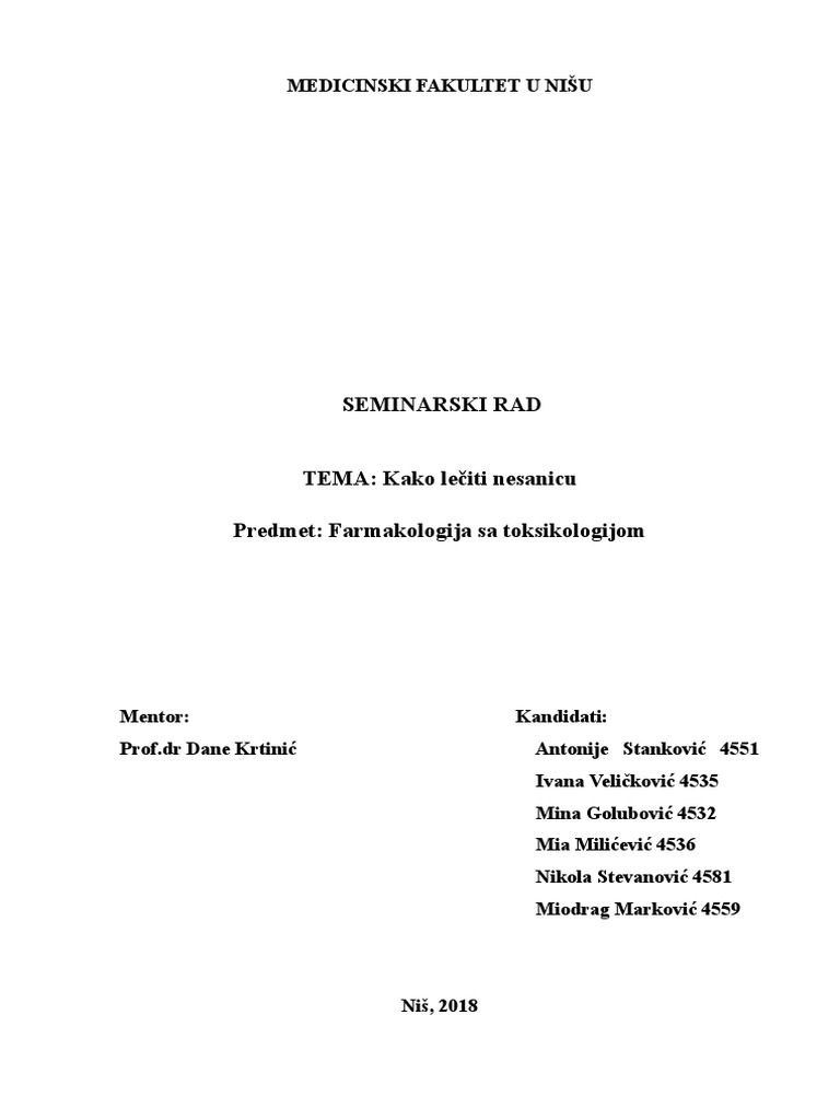 Kako Leciti Nesanicu | PDF