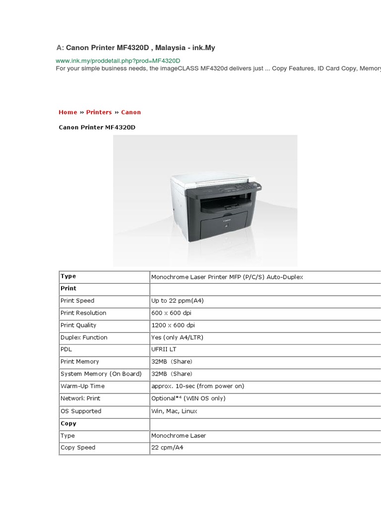 Impresora Canon Toner | PDF | Image Scanner | Printer (Computing)
