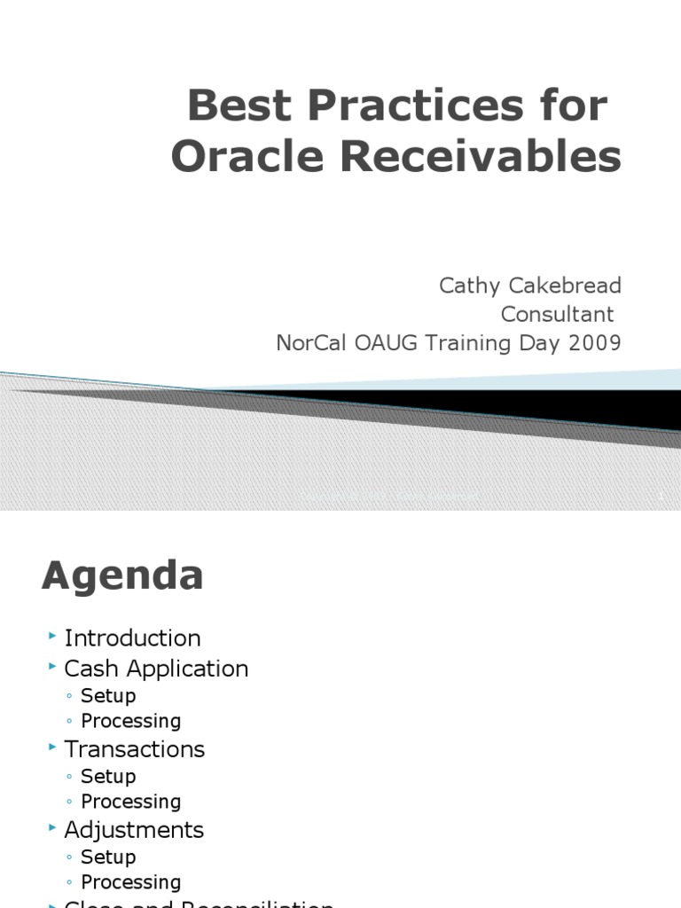 Best Practices For Oracle Receivables Pdf Taxes Receipt