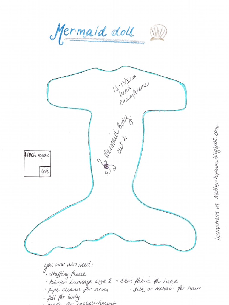 Mermaid Doll Pattern | PDF