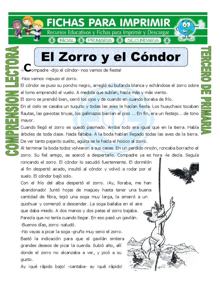 Fábula del Zorro y el Cóndor | PDF | Ocio