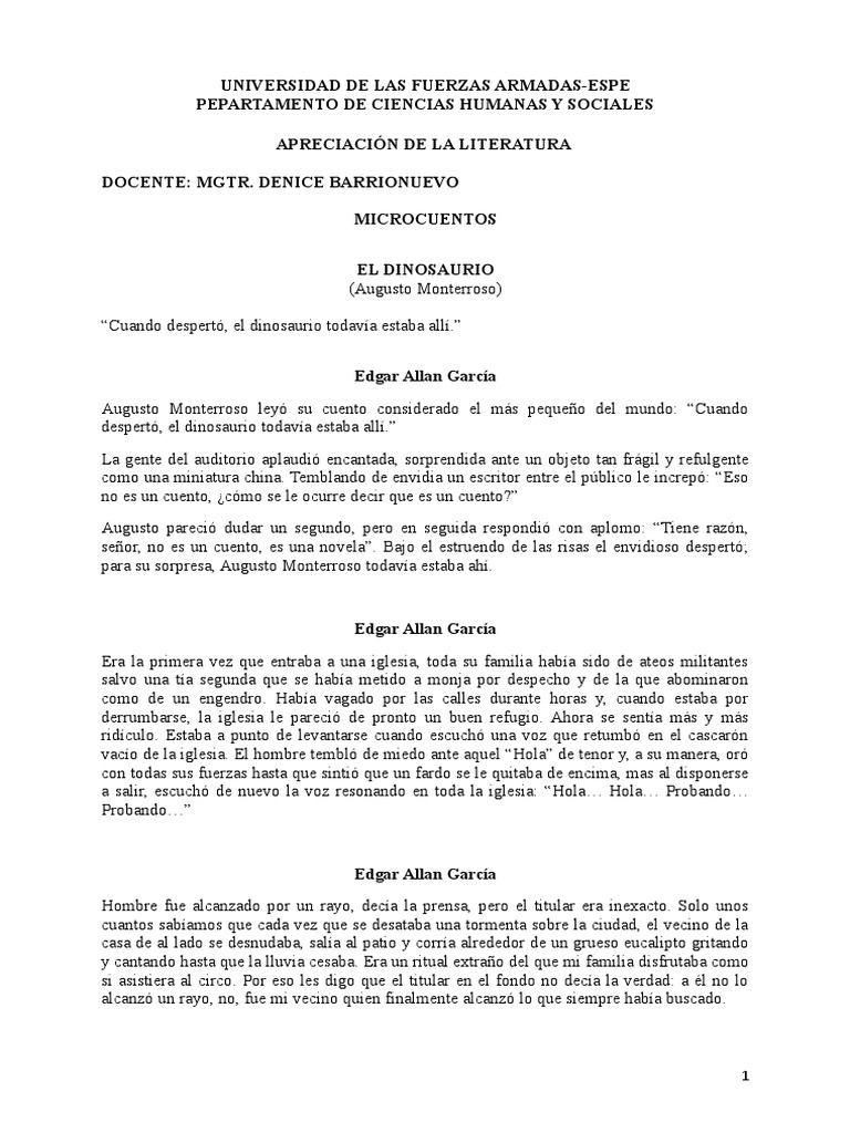 Micro Cuento | PDF | Cuentos | Naturaleza