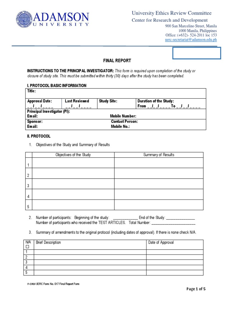 131protocol Assessment and Approval Form | PDF | Social Institutions ...