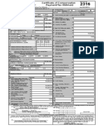 Bir Form 2316 | PDF | Income Tax | Wage