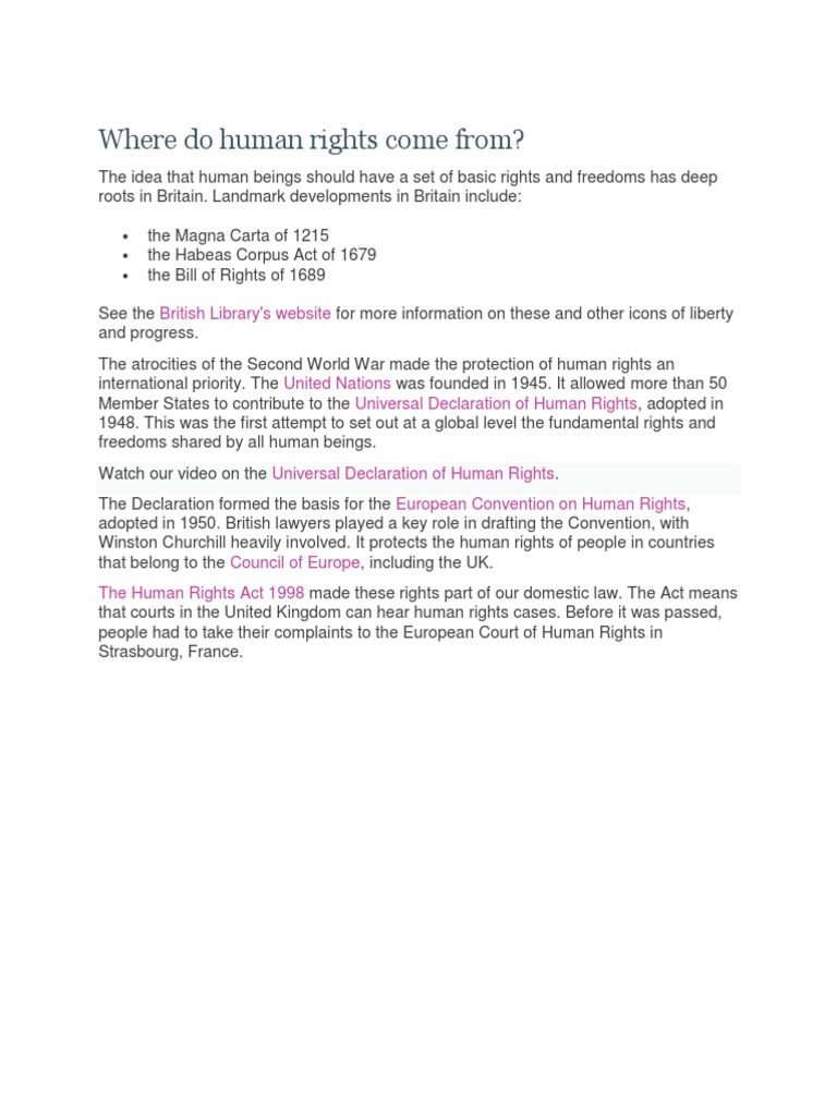 Where Do Human Rights Come From | PDF