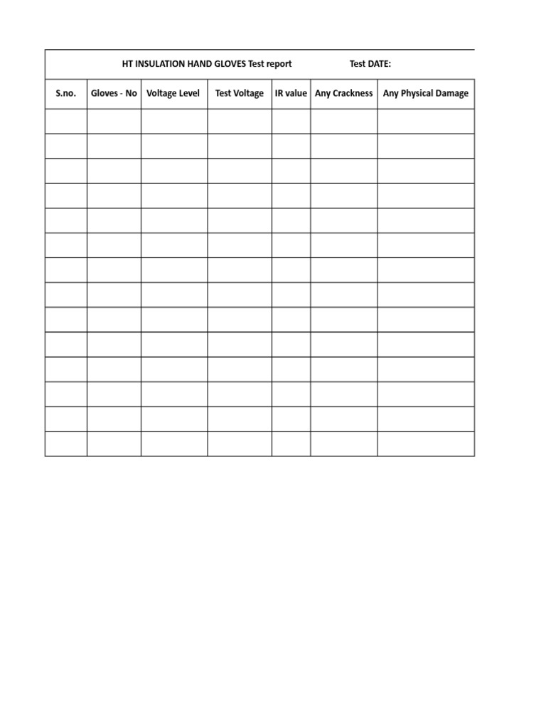Hand Gloves Test Report | PDF | Electrical Engineering | Electricity