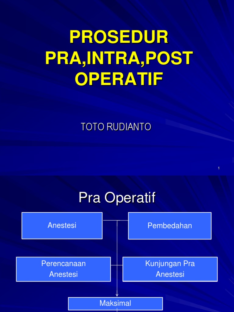 Pra, Intra, Post,,Anestesi @toto | PDF
