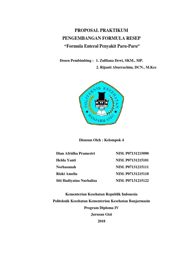 Formula Enteral untuk Penyakit Paru-Paru | PDF