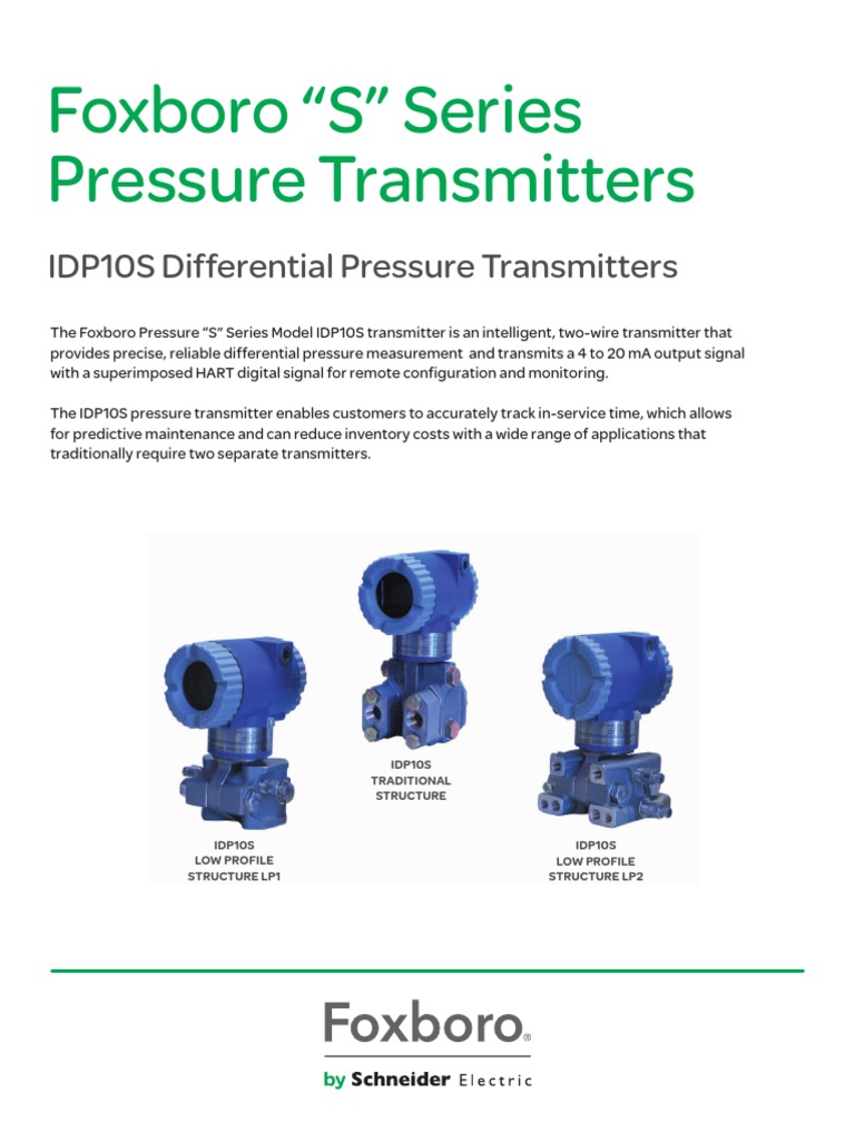 1505223132foxboro - Idp10s - Brochure | PDF | Calibration | Pressure Measurement