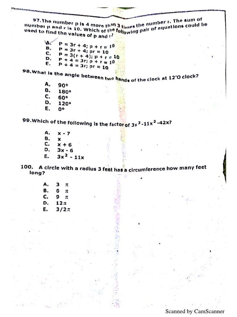 7 Hec Hat Test | PDF