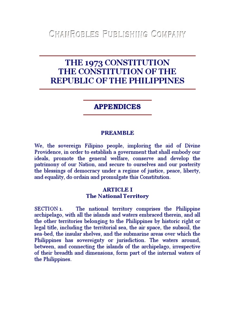 The 1973 Constitution PDF | PDF | Search And Seizure | Supreme Courts