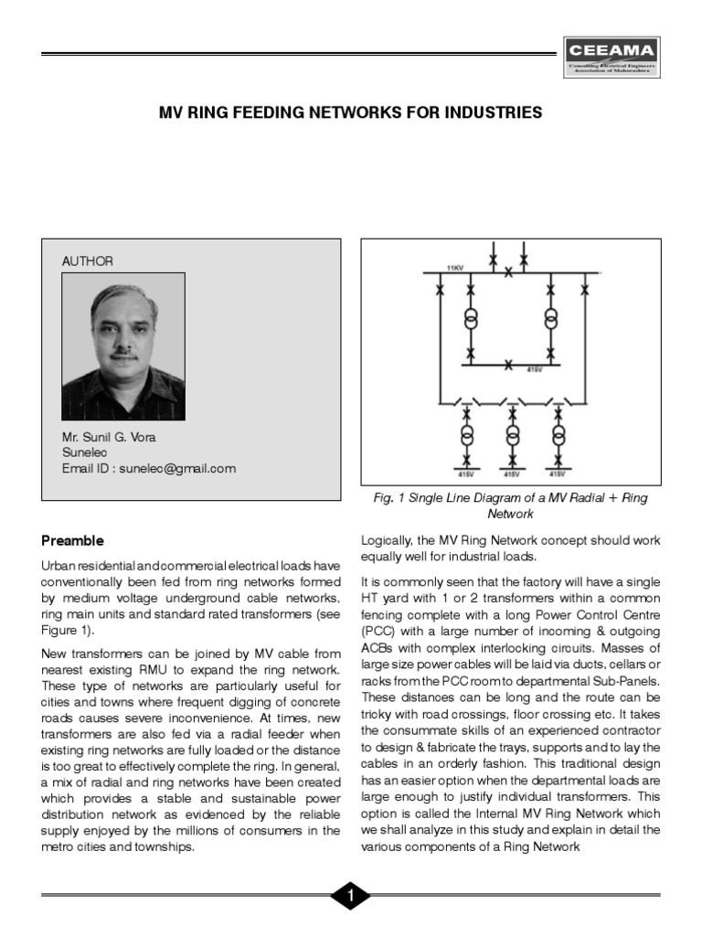 MV Ring Feeding Network For Industries by Sunil Vora | PDF | Electric ...