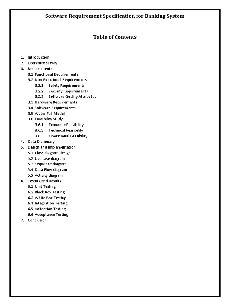 Software Requirement Specification For Banking System | PDF | Automated Teller Machine ...