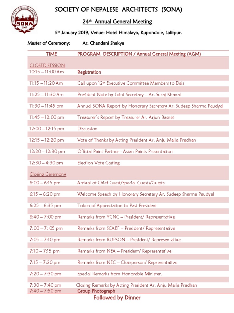 AGM Schedule 1 | PDF