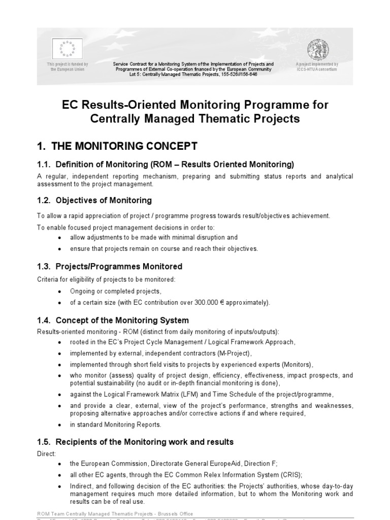 Monitoring CMTP Rom en | PDF | Project Management | European Union