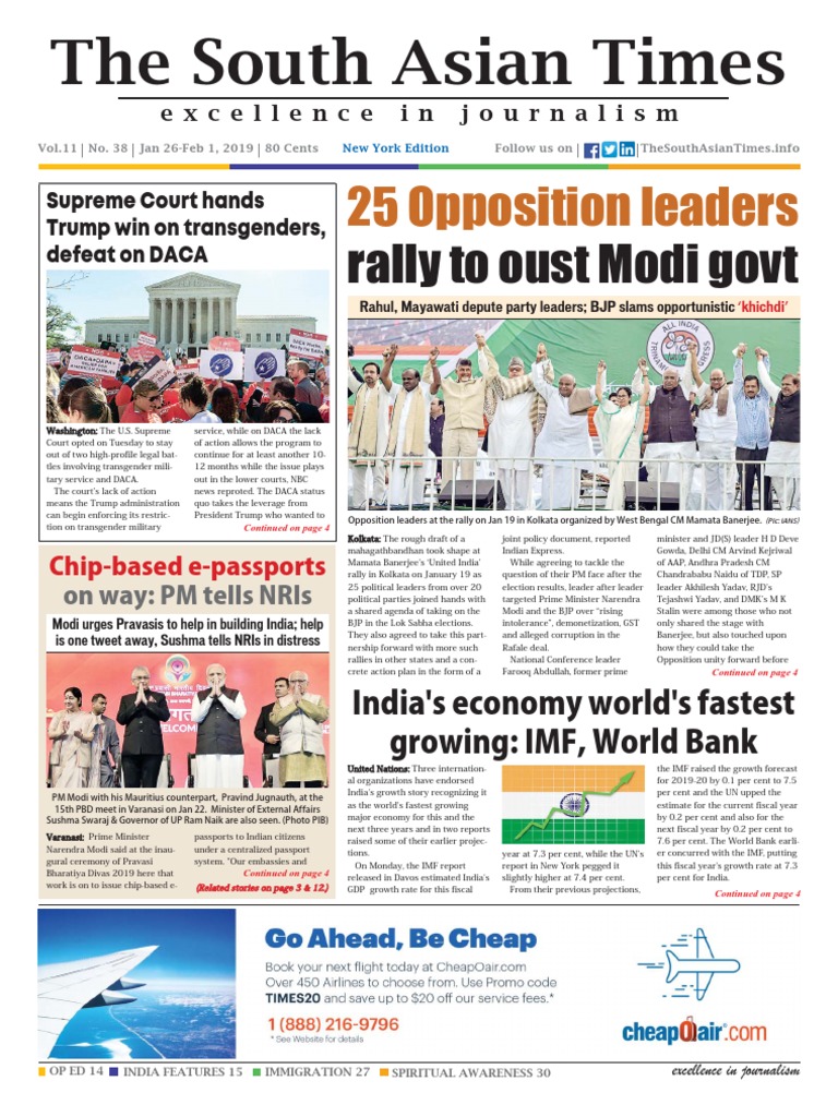 25 Opposition Leaders: The South Asian Times | PDF | Narendra Modi ...