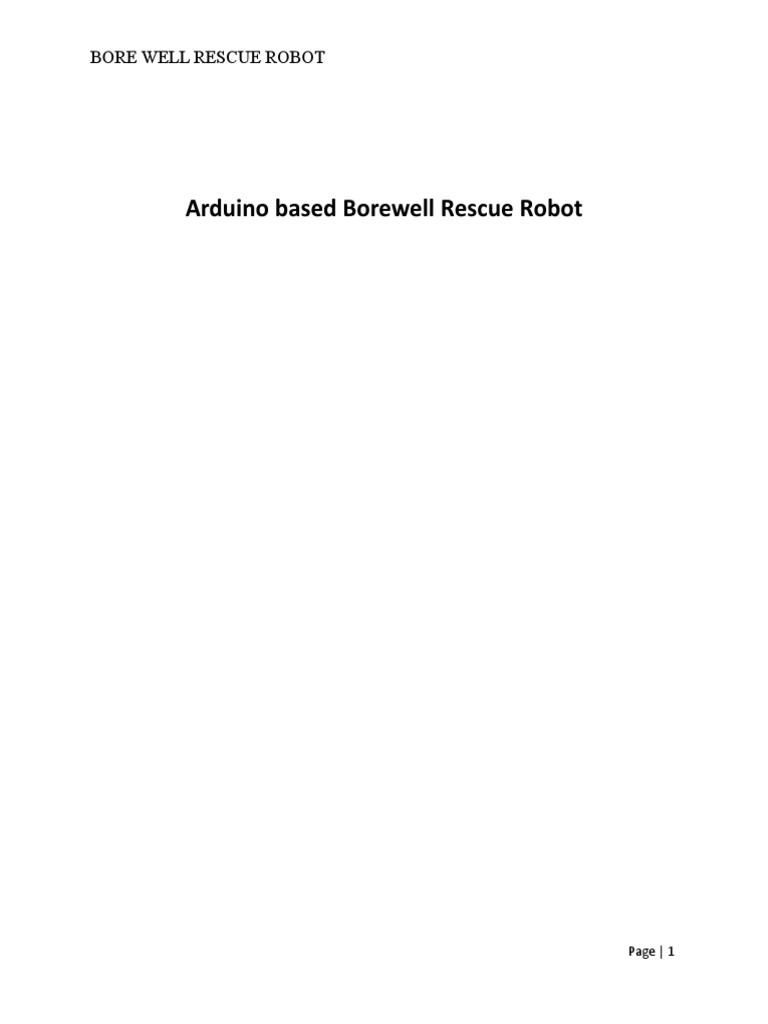 Arduino Based Borewell Rescue Robot | PDF | Servomechanism | Closed ...