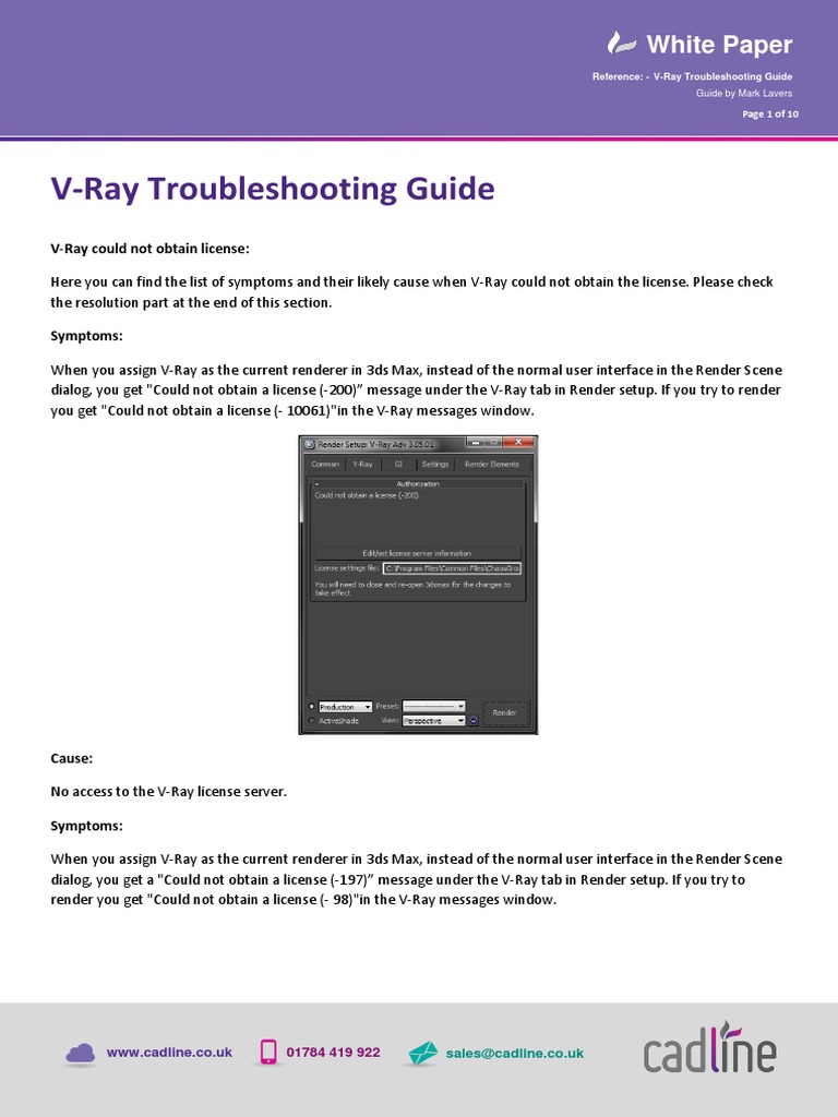 V-Ray License Server Troubleshooting Guide | PDF | Graphics Processing ...