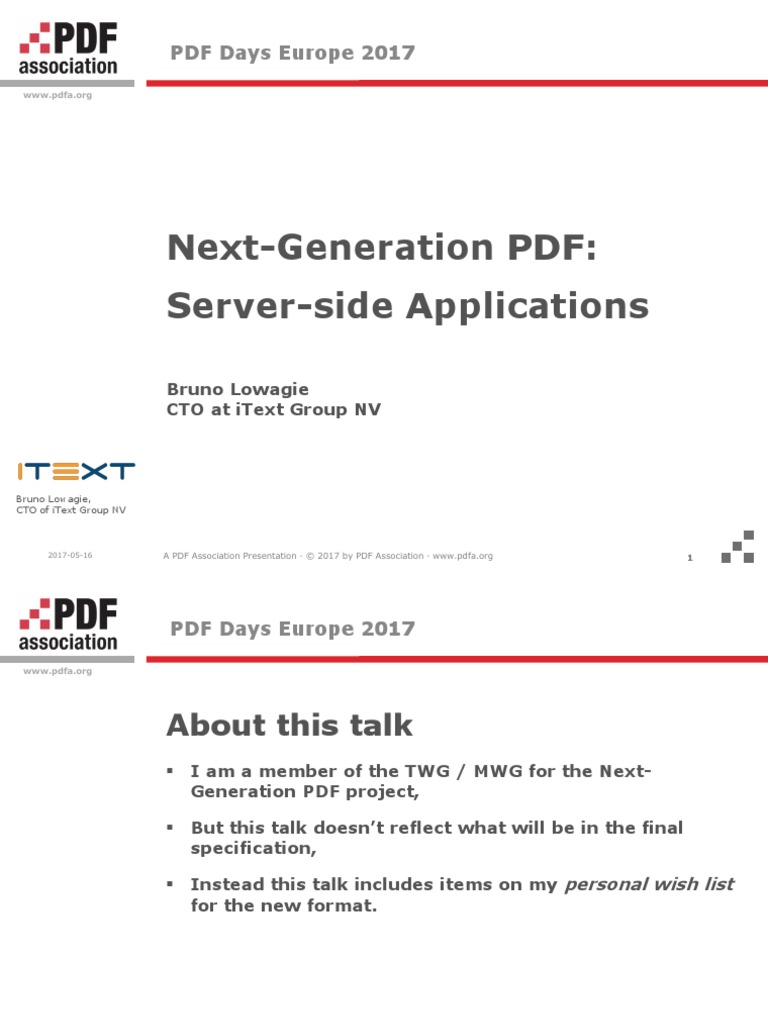 Next-Generation PDF: Server-Side Applications | PDF | Html | Json
