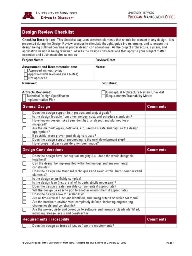 Checklist Design Review | PDF | Design | Reliability Engineering
