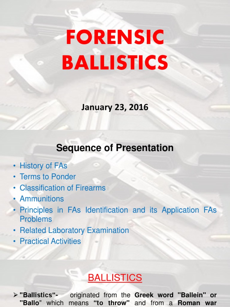 Ballistics PDF | PDF | Firearms | Cartridge (Firearms)