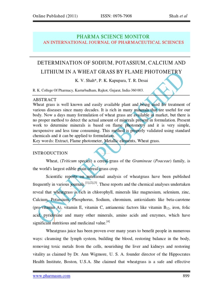 19 Appendix PDF | PDF | Emission Spectrum | Potassium
