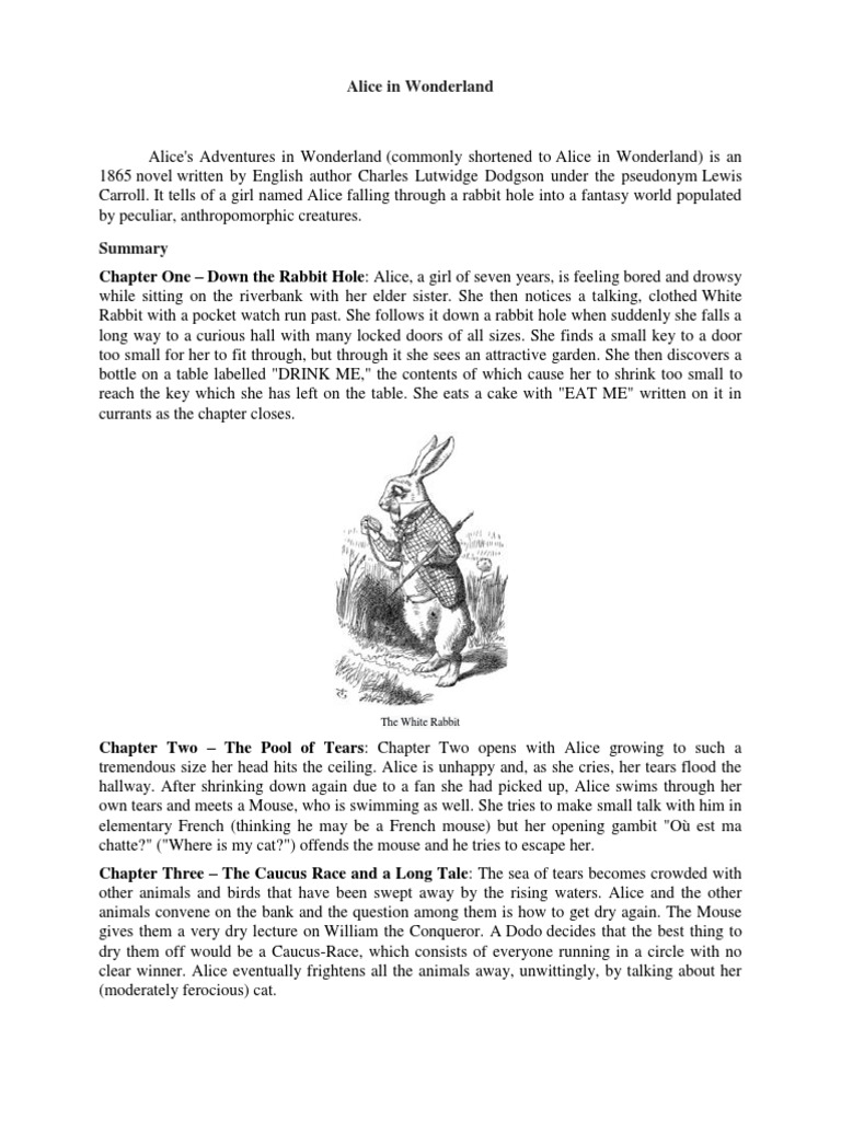 Alice in Wonderland | PDF | Alice's Adventures In Wonderland | Lewis ...