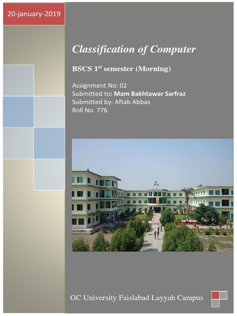Classification of Computer | PDF | Mainframe Computer | Laptop