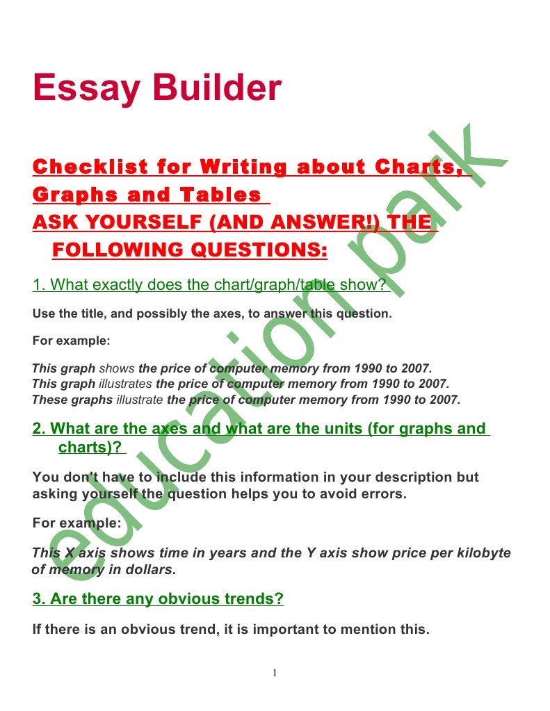How to Analyze Charts, Graphs and Tables for Essays | PDF | Chart | Memory