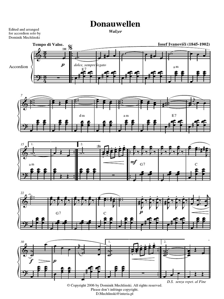 Josef Ivanovici - Donauwellen PDF | PDF | Droit d'auteur | Droit