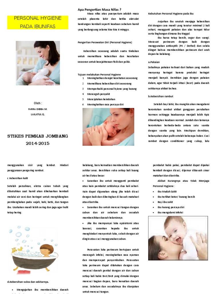 Leaflet Personal Hygine Nifas | PDF