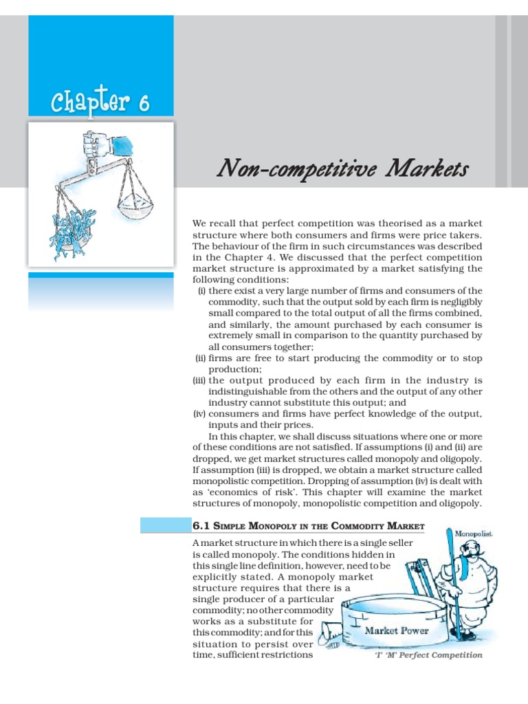 Non Competitive Market | PDF | Monopoly | Perfect Competition
