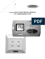 Termostat Electronic Fara Fir (Wireless) CONTER CT3W-Manual ...