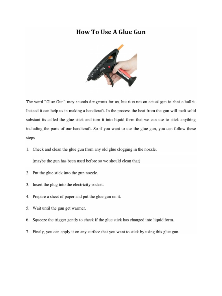 (B.ing) How To Use A Glue Gun | PDF