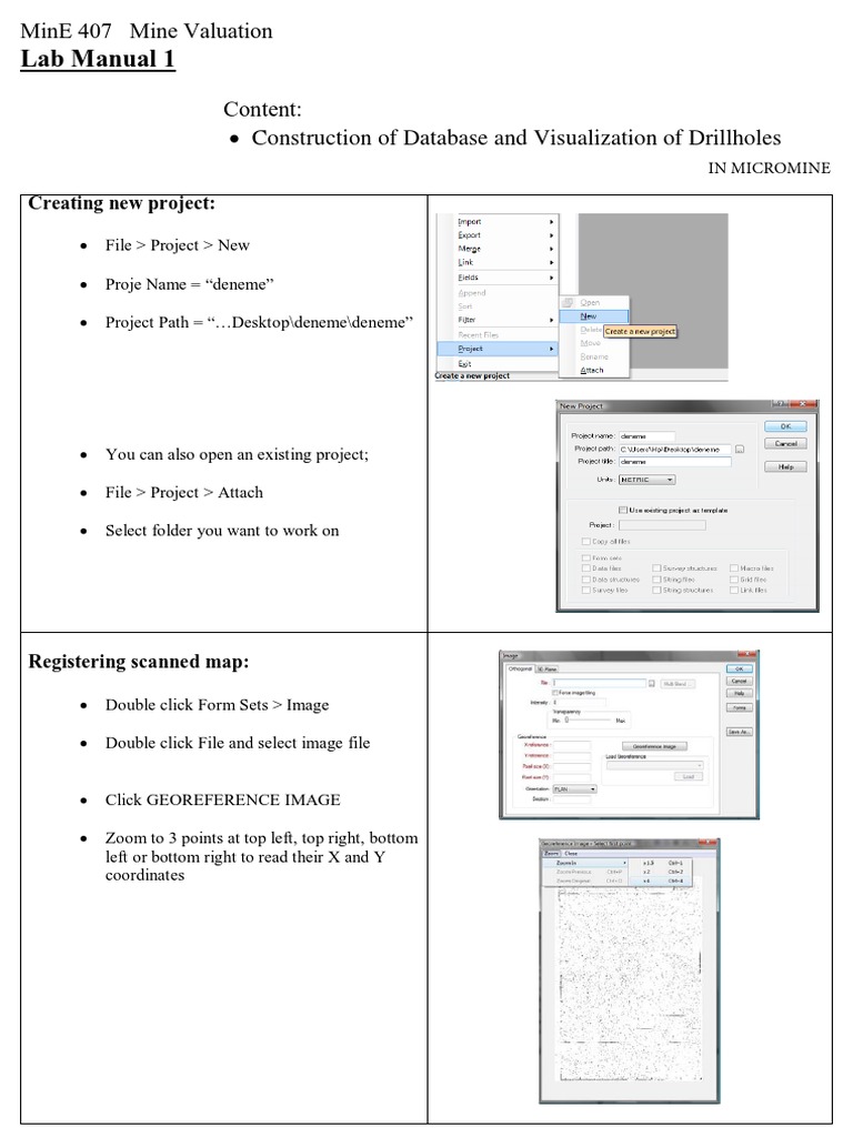 Micromine LAB Manual-1 | PDF | Comma Separated Values | Data