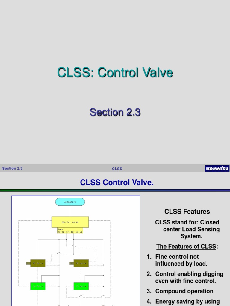 2.3 CLSS Control Valve | PDF | Valve | Machines