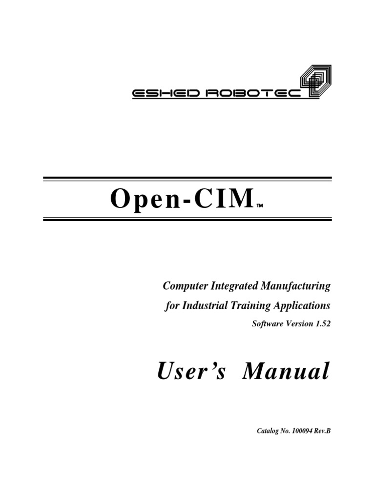 Open-CIM™ - Intelitek Downloads | PDF | Automation | Personal Computers
