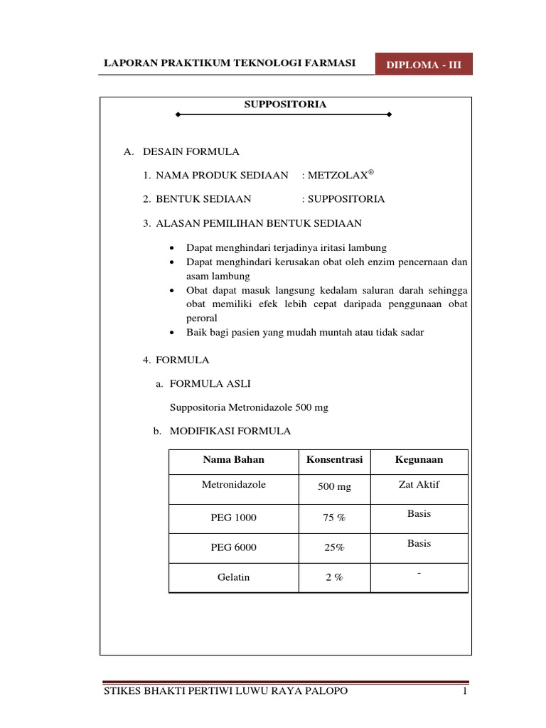 Formula Suppo Lengkap | PDF