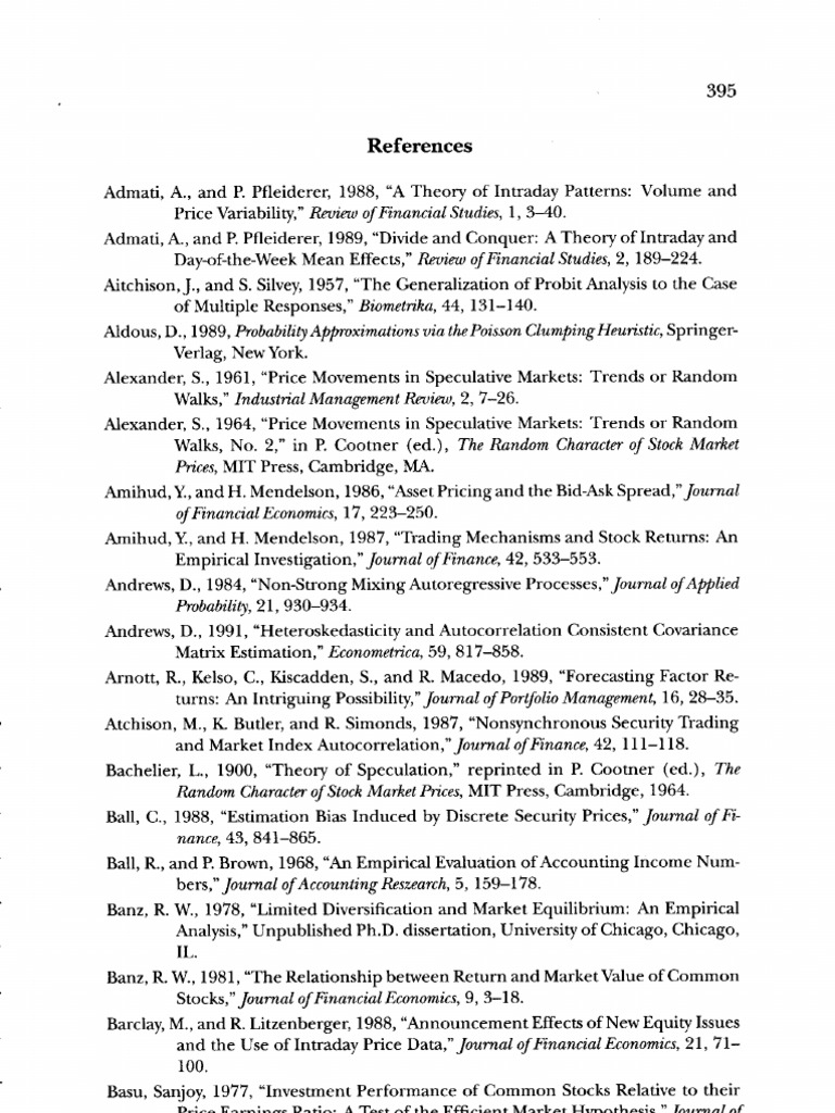 References | PDF | Financial Economics | Economics