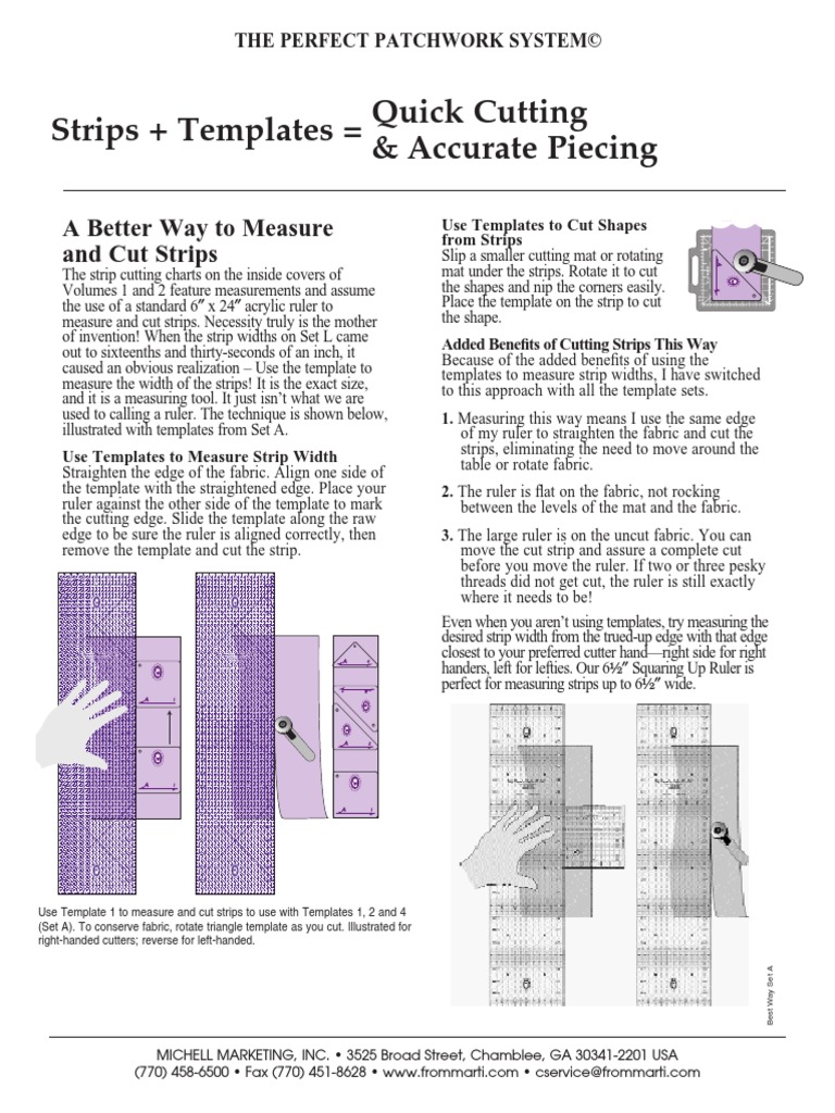 Strips + Templates Quick Cutting & Accurate Piecing: A Better Way To ...