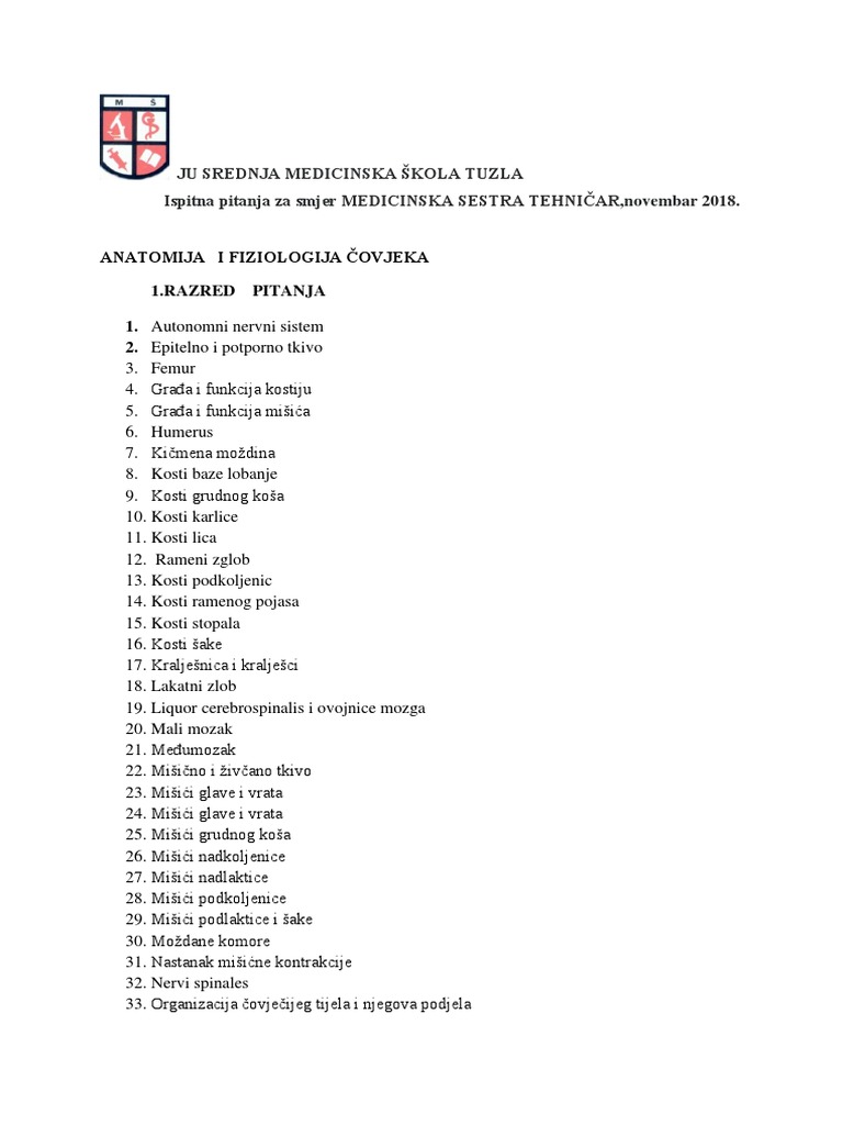 ISPITNA PITANJA MST 1,2,3,4 RAZ Nov 2018. PDF | PDF
