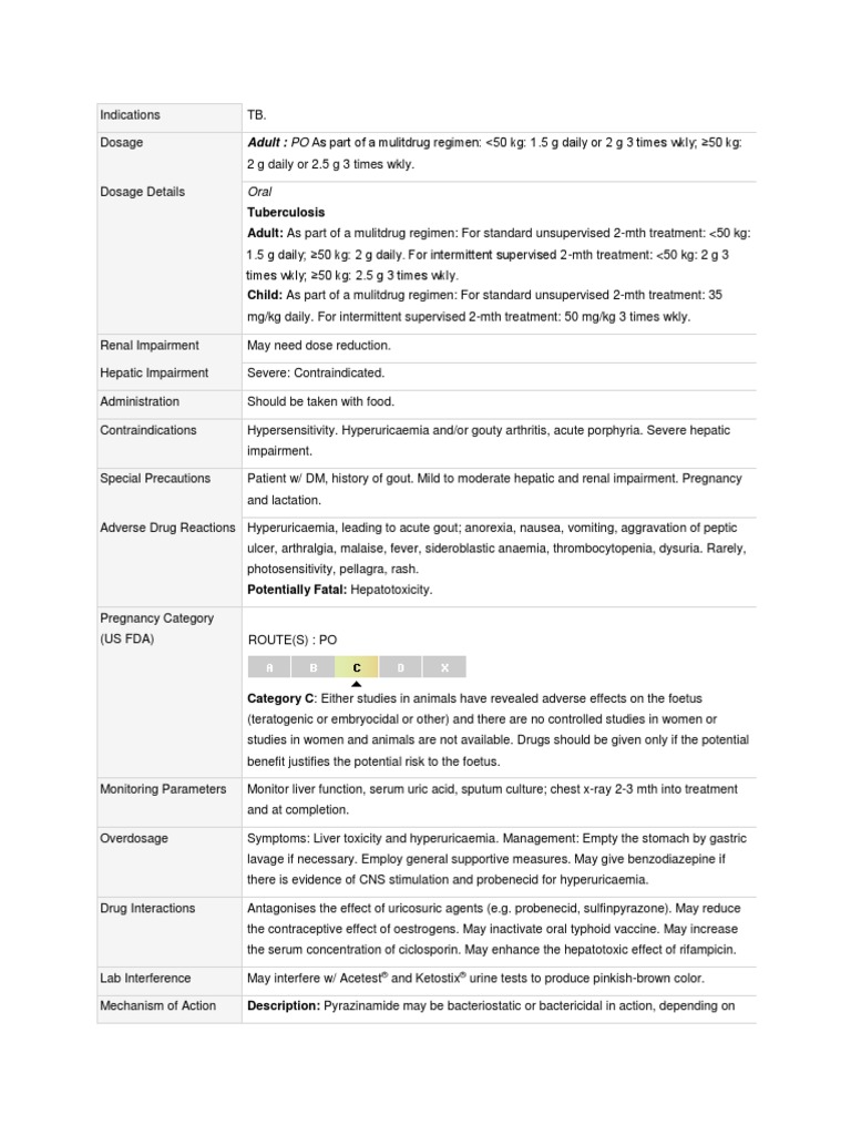 Pyra TB | PDF | Medical Specialties | Drugs