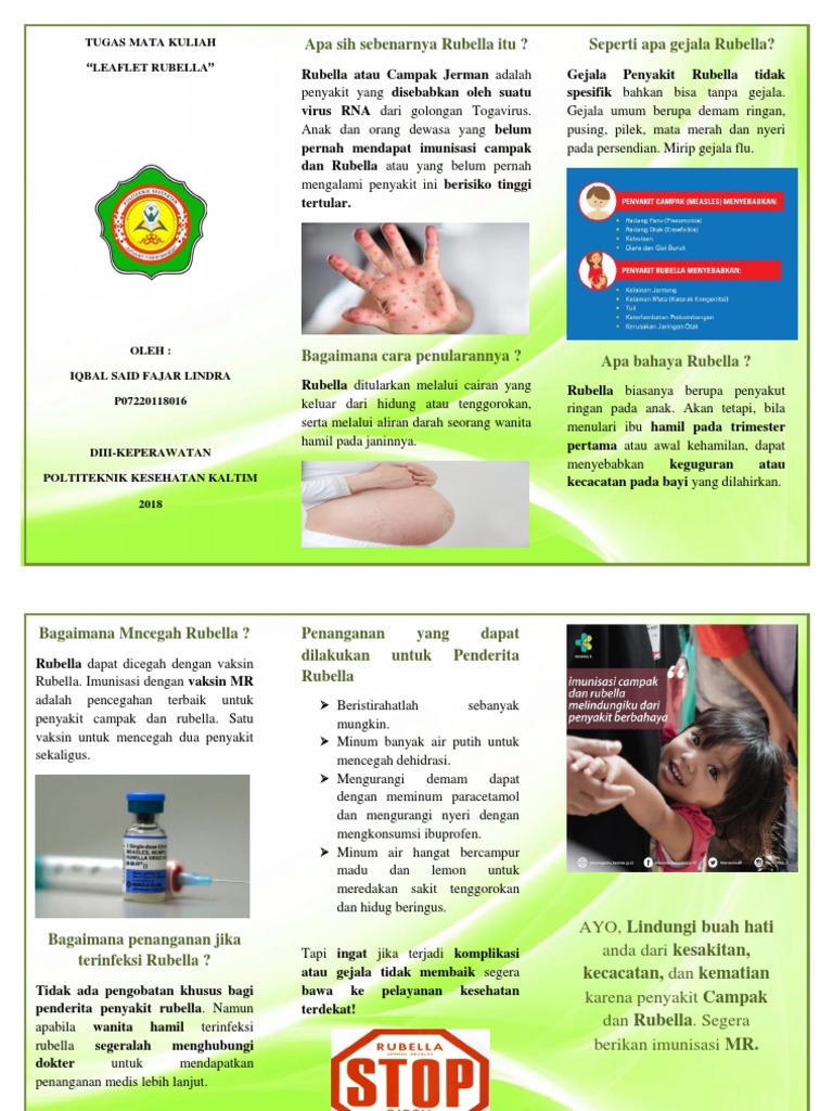 Leaflet Rubella | PDF