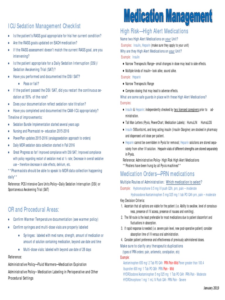 Mount Carmel Medication Management Pocket Guide | PDF | Pharmacy | Pain ...